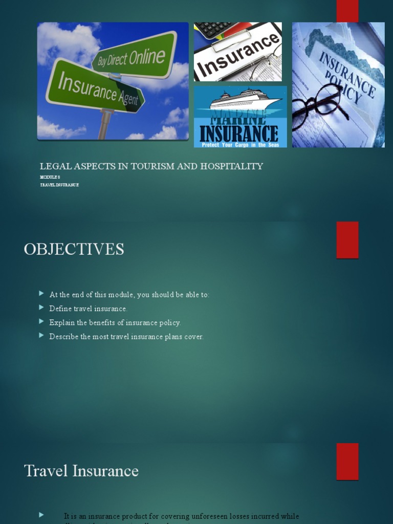 Legal Aspects in Tourism and Hospitality: Travel Insurance | PDF ...