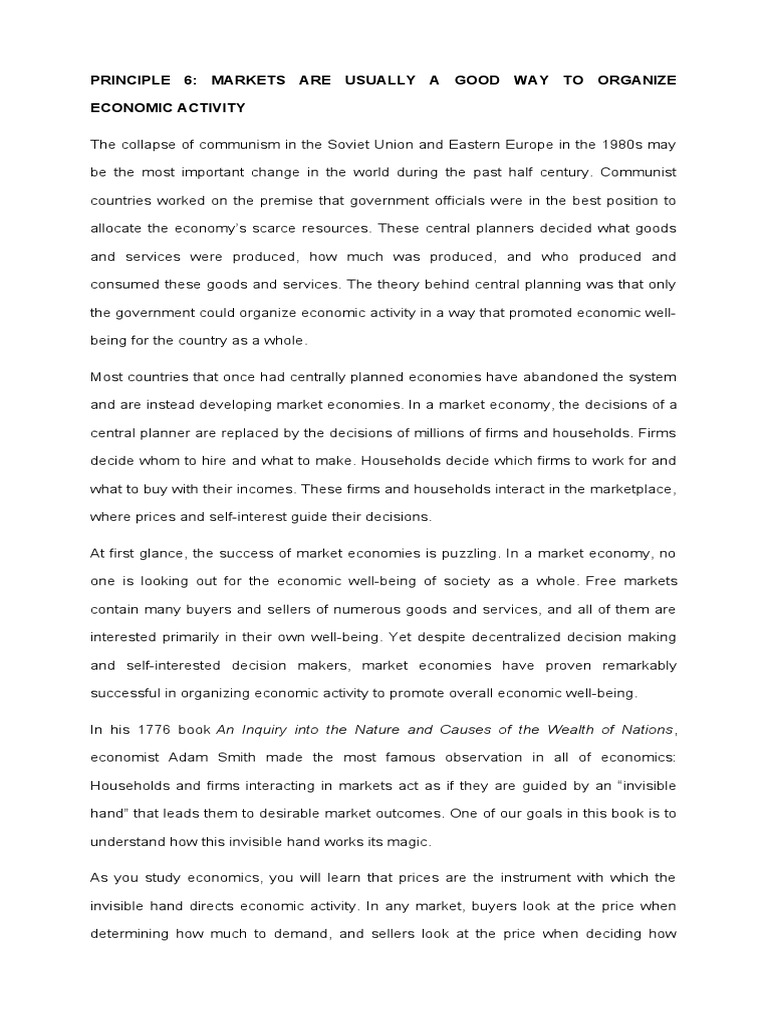 Principle 6 FINAL | PDF | Economics | Market (Economics)
