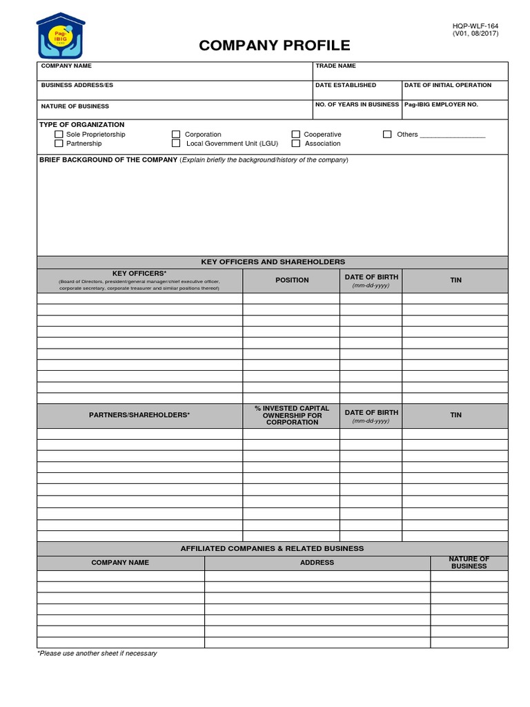 Company Profile: Key Officers and Shareholders | PDF | Corporations | Banks