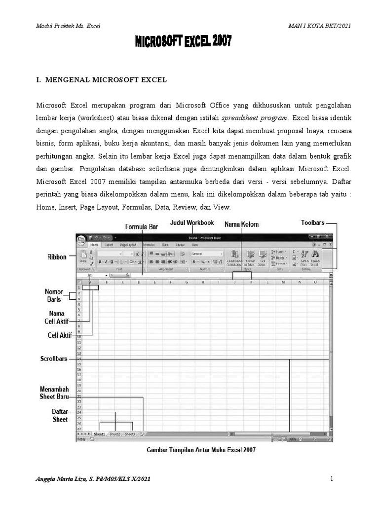 Modul Excel 2007 | PDF | Komputer