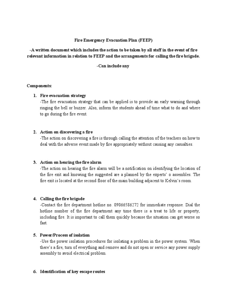 Fire Emergency Evacuation Plan | Download Free PDF | Emergency ...