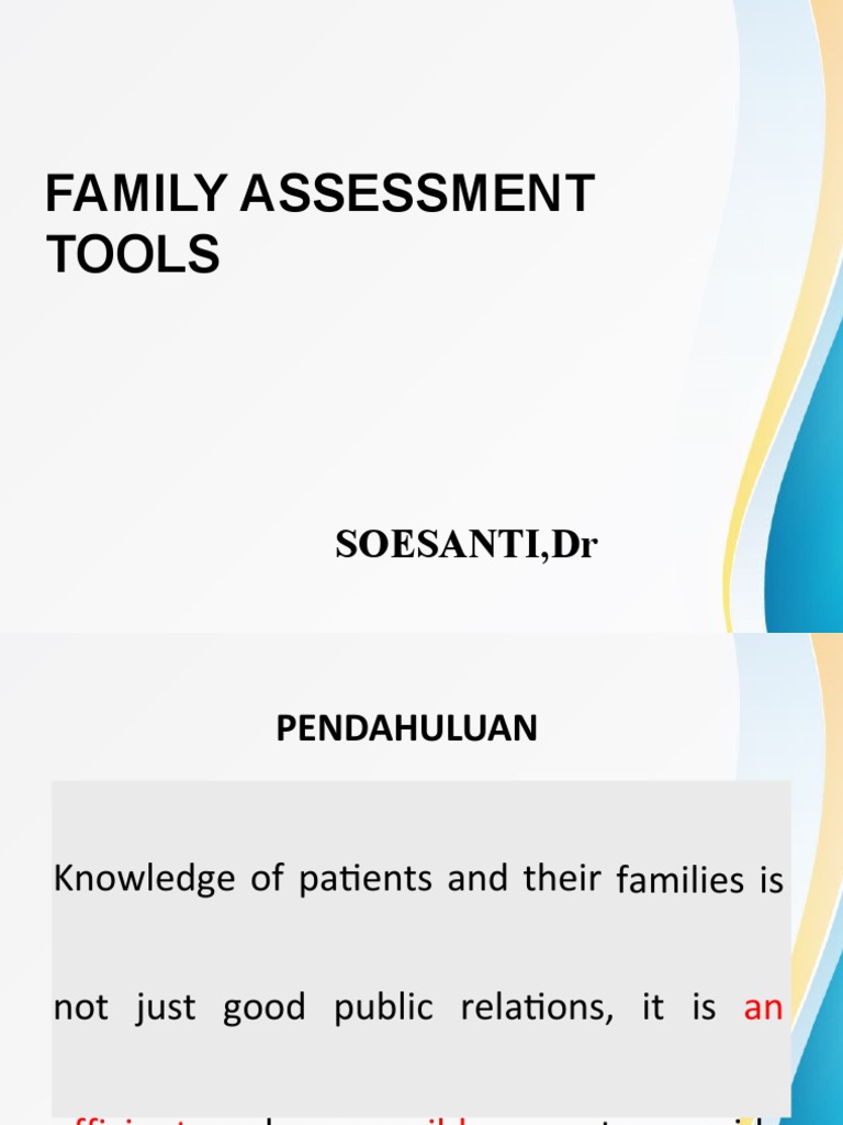 Family Assesment Tools | PDF | Kesehatan Holistik | Sains & Matematika