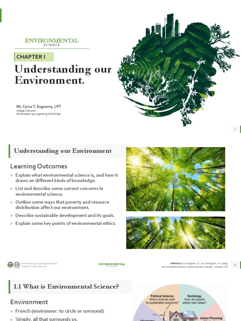 CHAPTER 1 - Understanding Our Environment | PDF | Sustainability ...