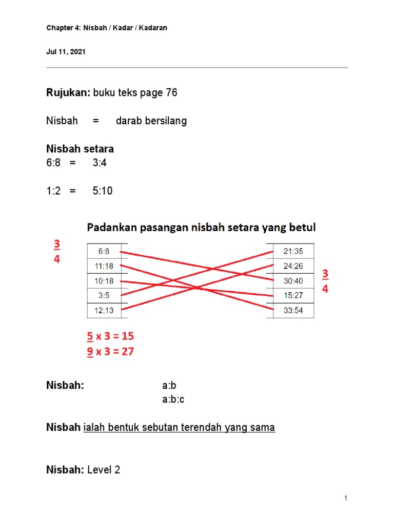 Bab 4 Matematik F1 | PDF