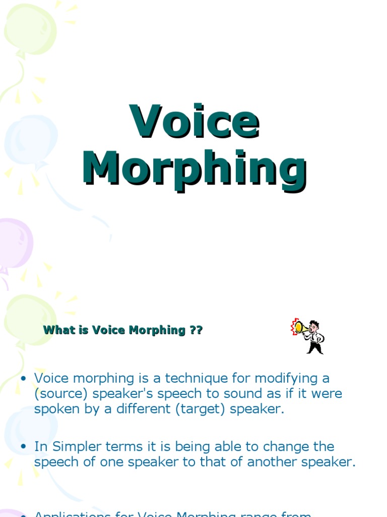 Voice Morphing | PDF | Phonetics | Computing
