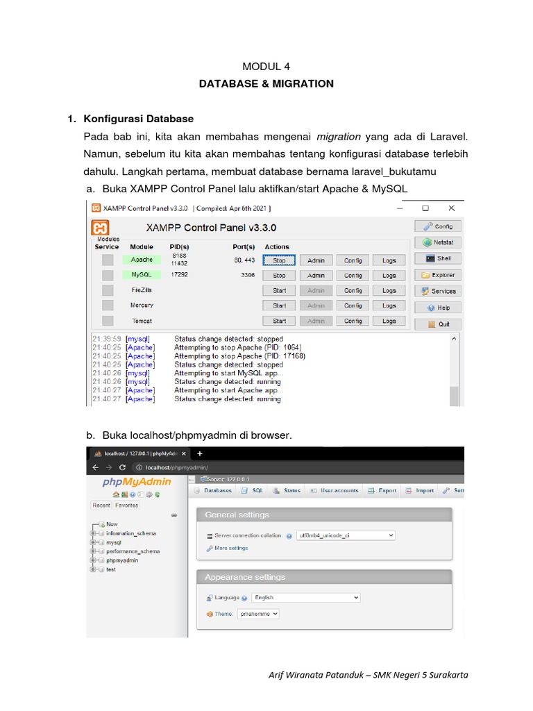 Panduan Migrasi Database Laravel | PDF