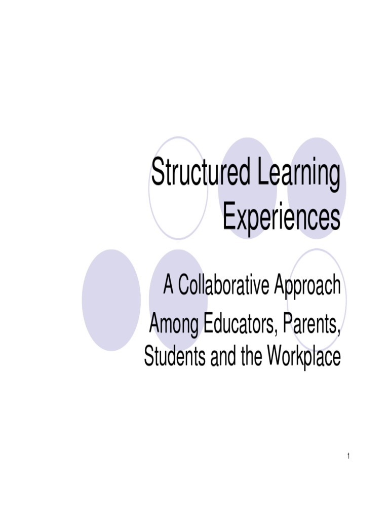 Structured Learning Experiences: A Collaborative Approach Among ...