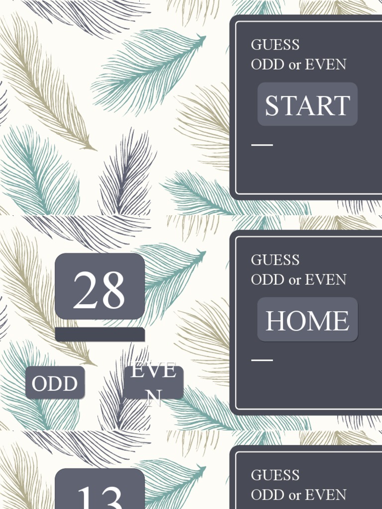 Guess Odd or Even | PDF