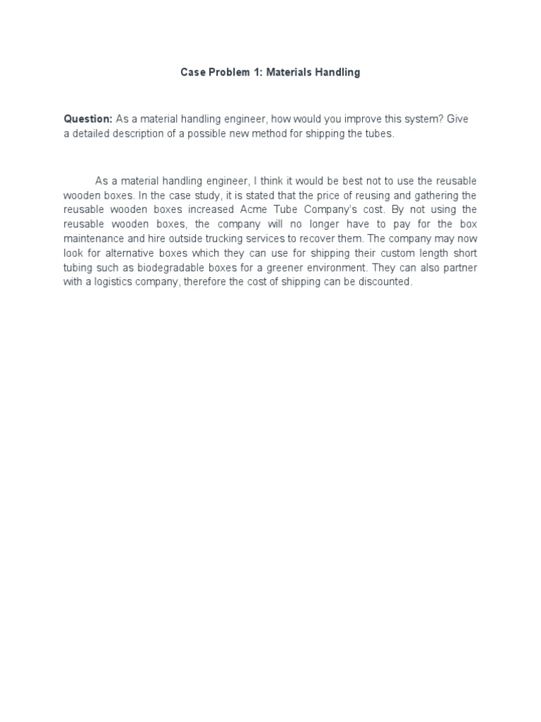 Case Problem 1 | PDF