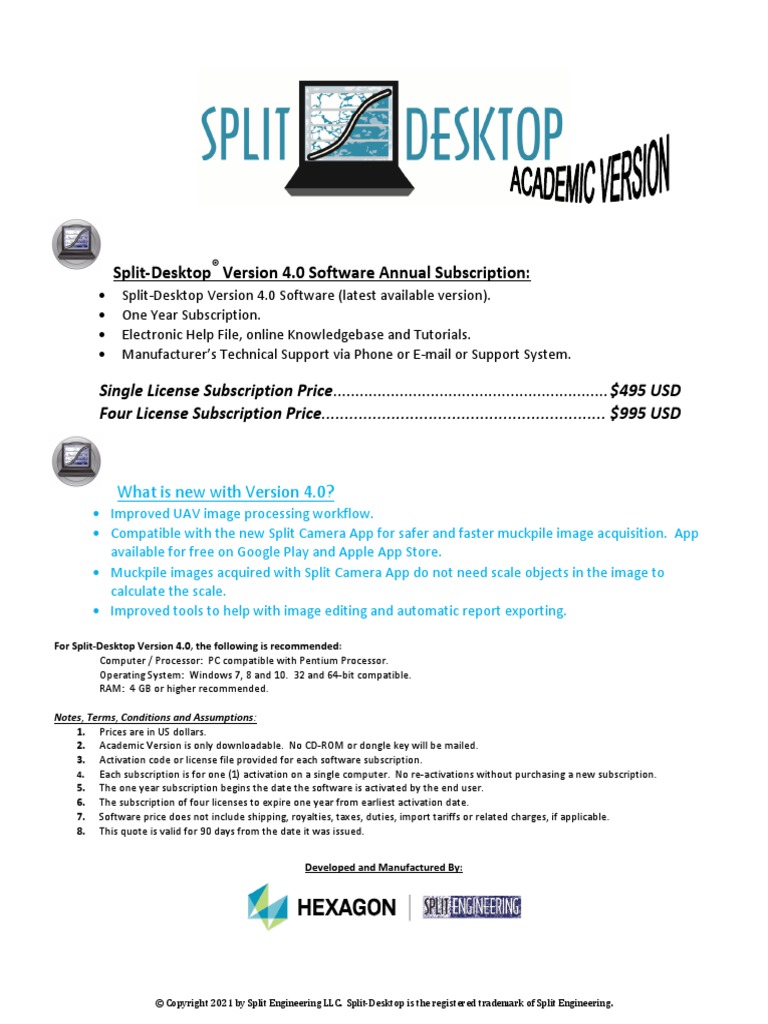 Split Desktop Version 4.0 Software Annual Subscription:: What Is New ...