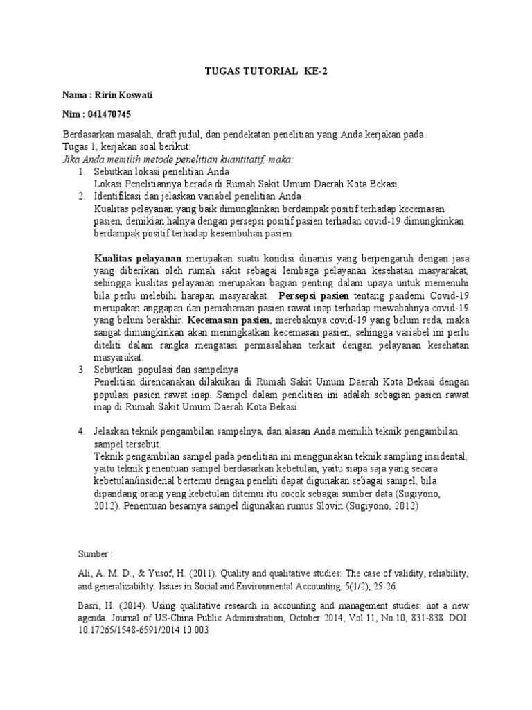 Tugas 2 - Metode Penelitian Sosial - Ririn Koswati | PDF | Pengembangan ... Tugas 2 - Metode Penelitian Sosial - Ririn Koswati | PDF | Pengembangan ...