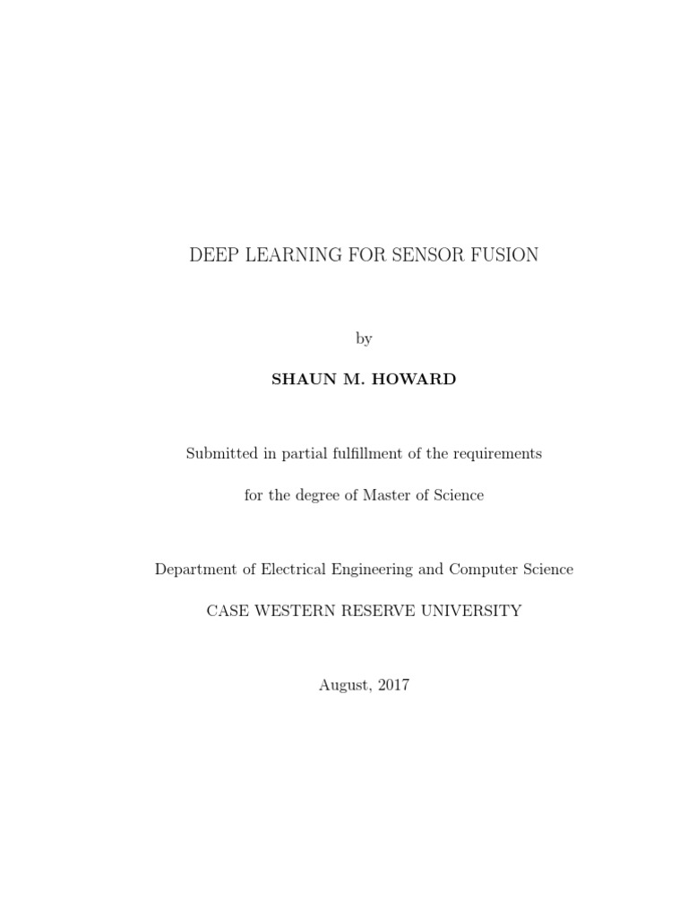 Deep Learning For Sensor Fusion | PDF | Lidar | Receiver Operating ...