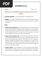 Blood Smear Lab Report | PDF | Staining | Blood Cell