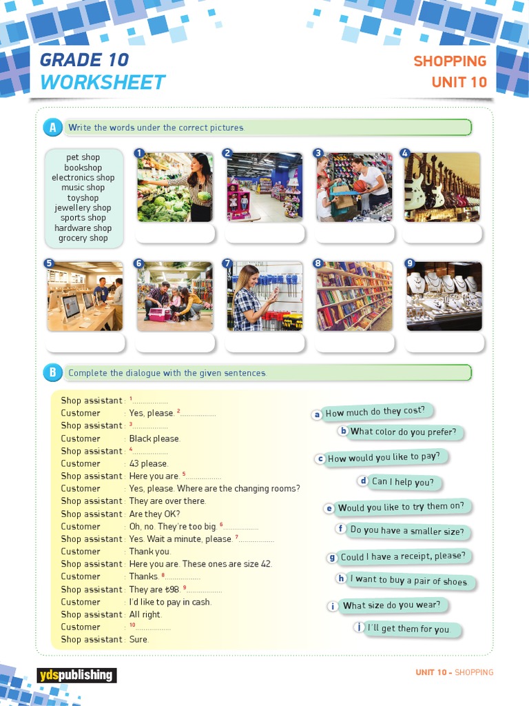 Worksheet: Grade 10 | PDF