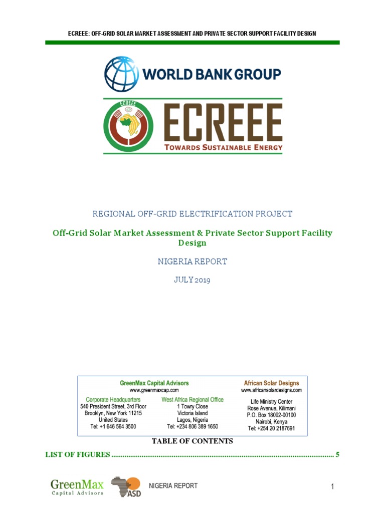Ecreee Rogep Nigeria Final Report | PDF | Off The Grid | Banks