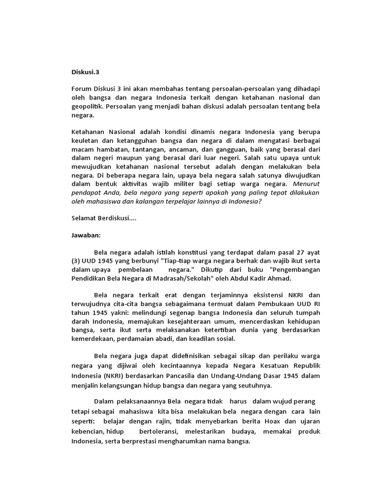 Diskusi 3 PKN | PDF