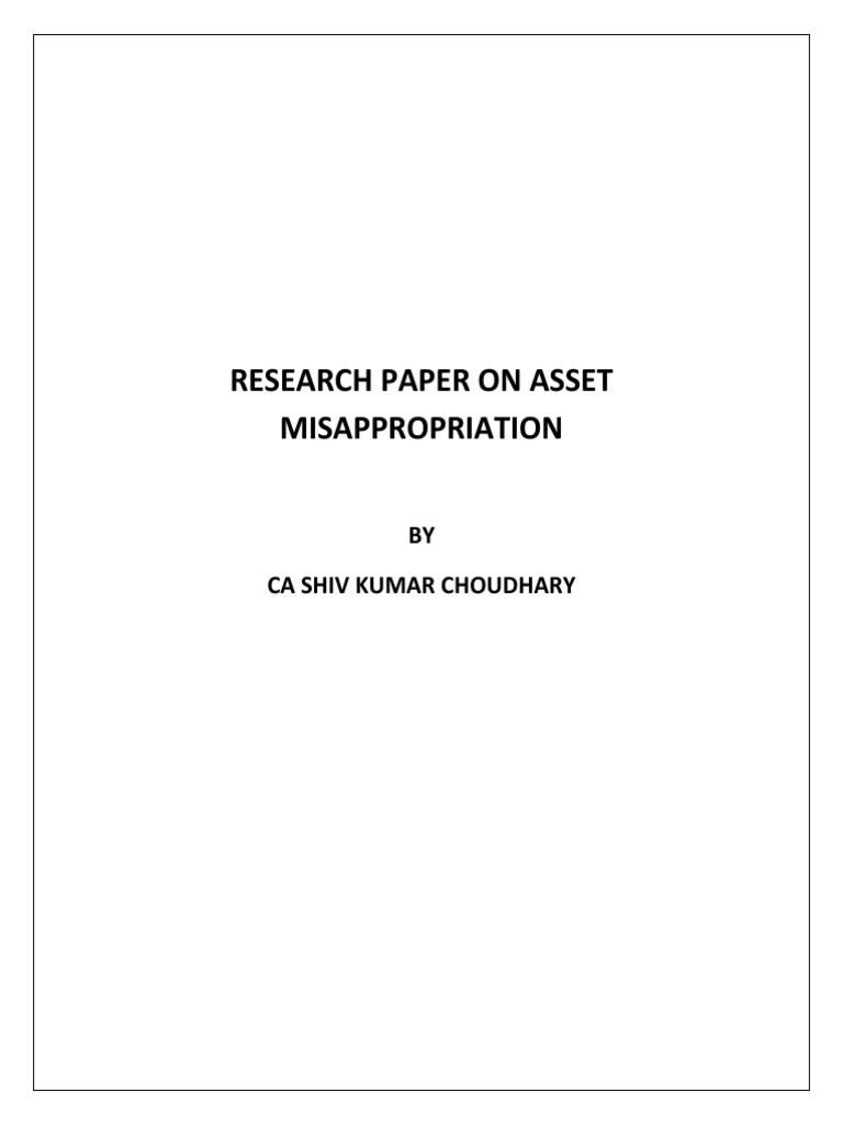 Asset Misappropriation Analysis | PDF | Cheque | Fraud