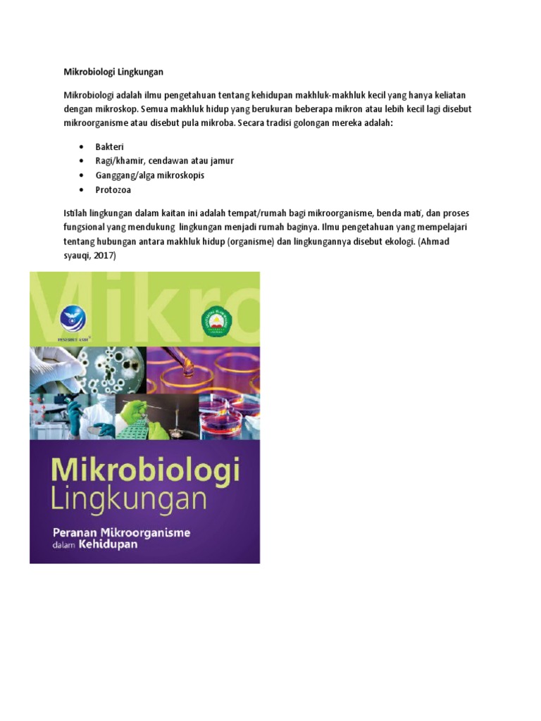 Mikrobiologi Lingkungan | PDF