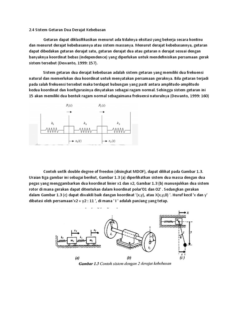 Getaran Bebas 2 Derajat Kebebasan | PDF