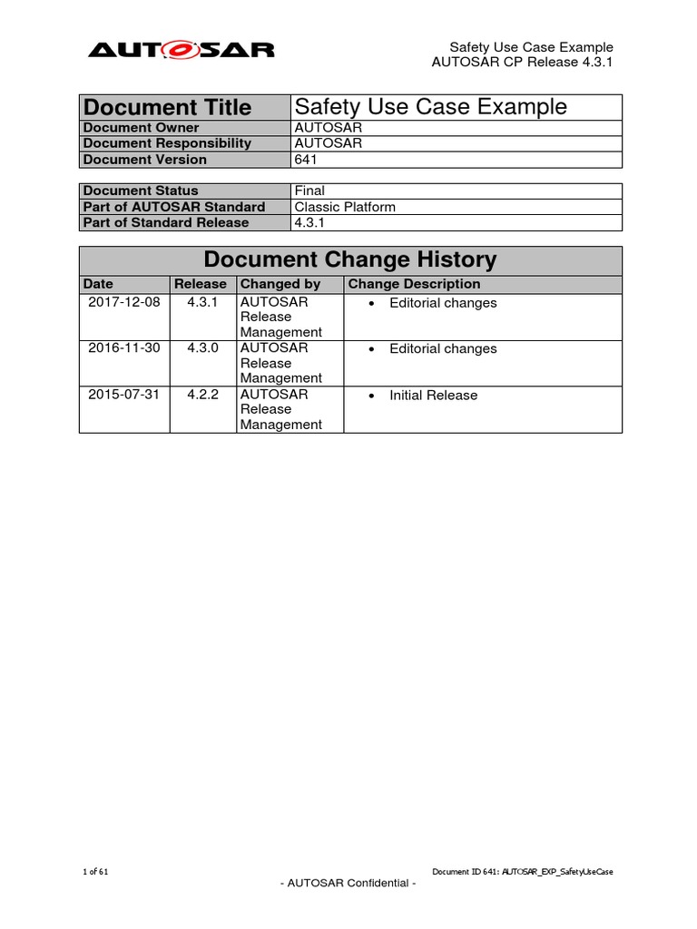 Document Title: Safety Use Case Example | PDF | Computing | Computer ...