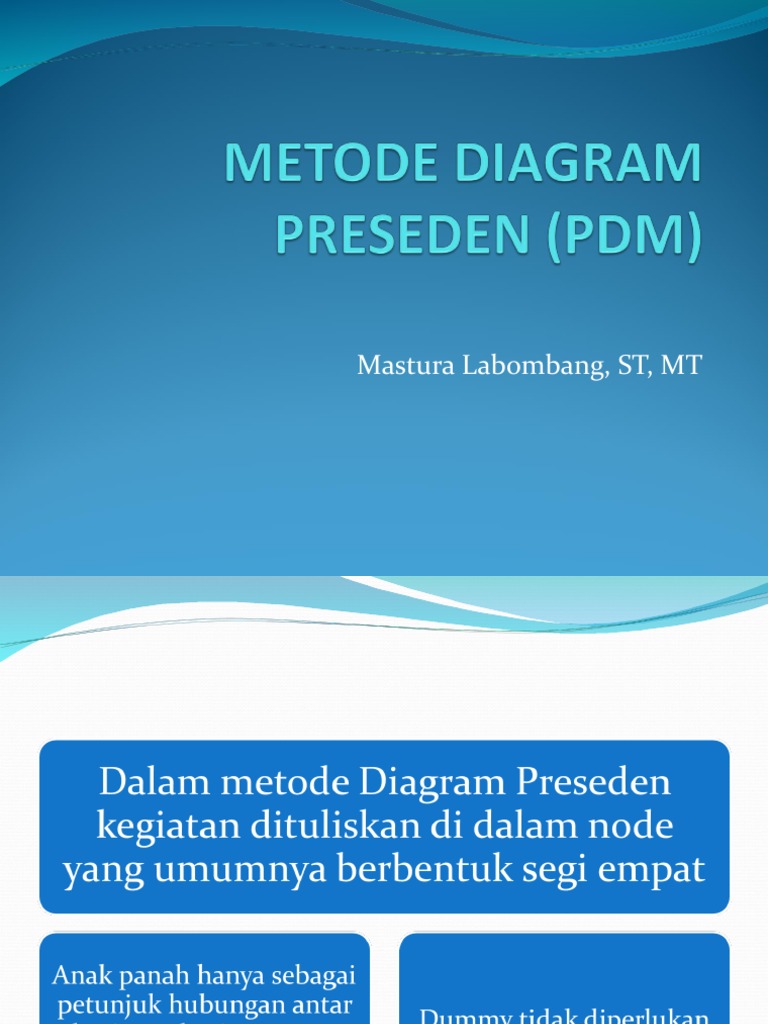 Analisis Jalur Kritis Proyek dengan Metode PDM | PDF