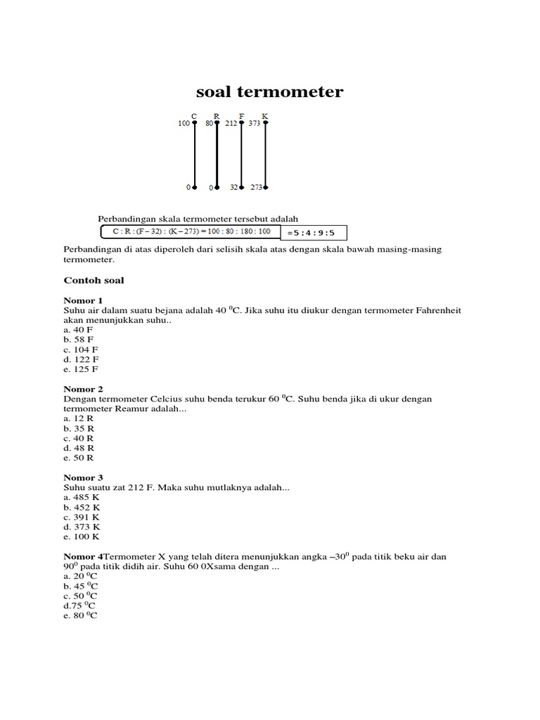 Soal Termometer | PDF
