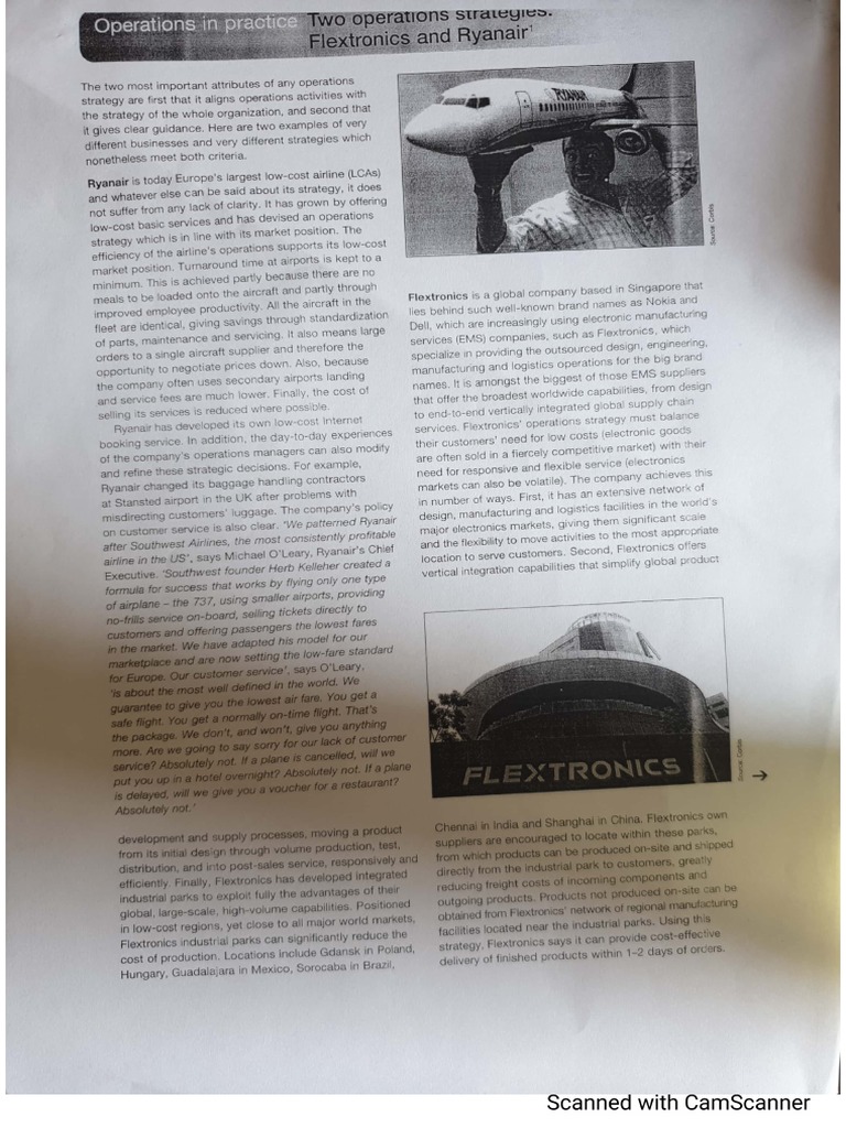 Operations Strategy Caselets | PDF