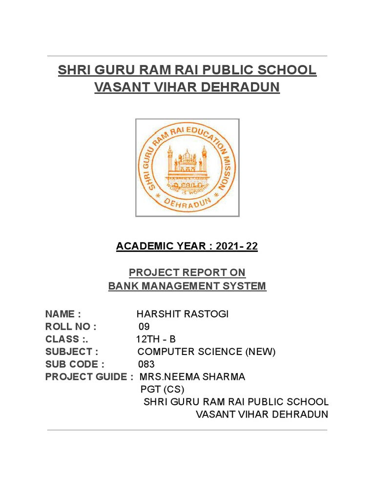 Shri Guru Ram Rai Public School Vasant Vihar Dehradun: ACADEMIC YEAR ...
