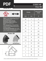 Ficha Tecnica Codo Fierro Negro y Galvanizado 150 LBS 90G | PDF | Química Física | Gases