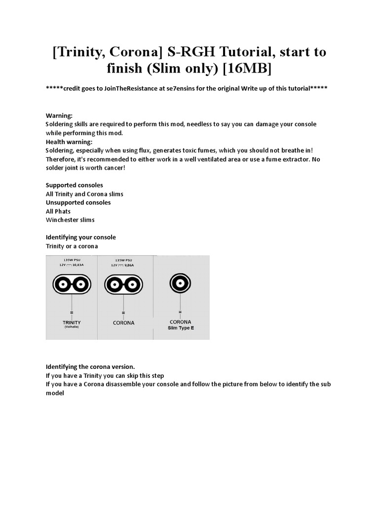 (Trinity, Corona) S-RGH Tutorial, Start To Finish (Slim Only) (16MB ...