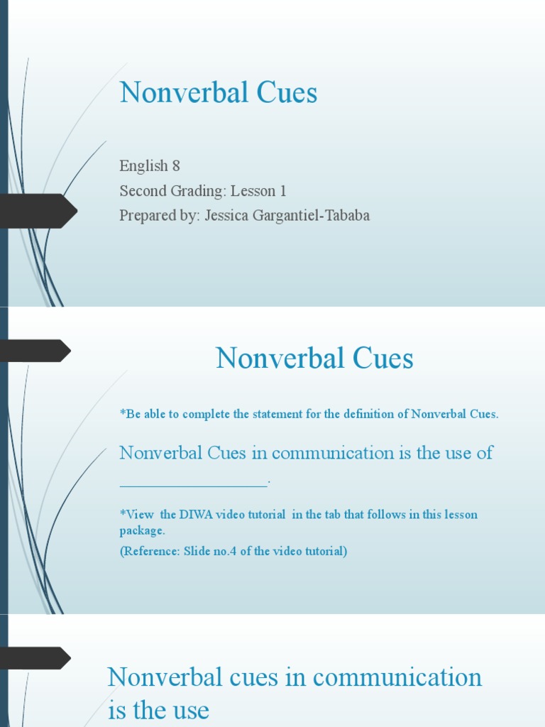 Understanding Nonverbal Cues in Communication | PDF | Nonverbal ...