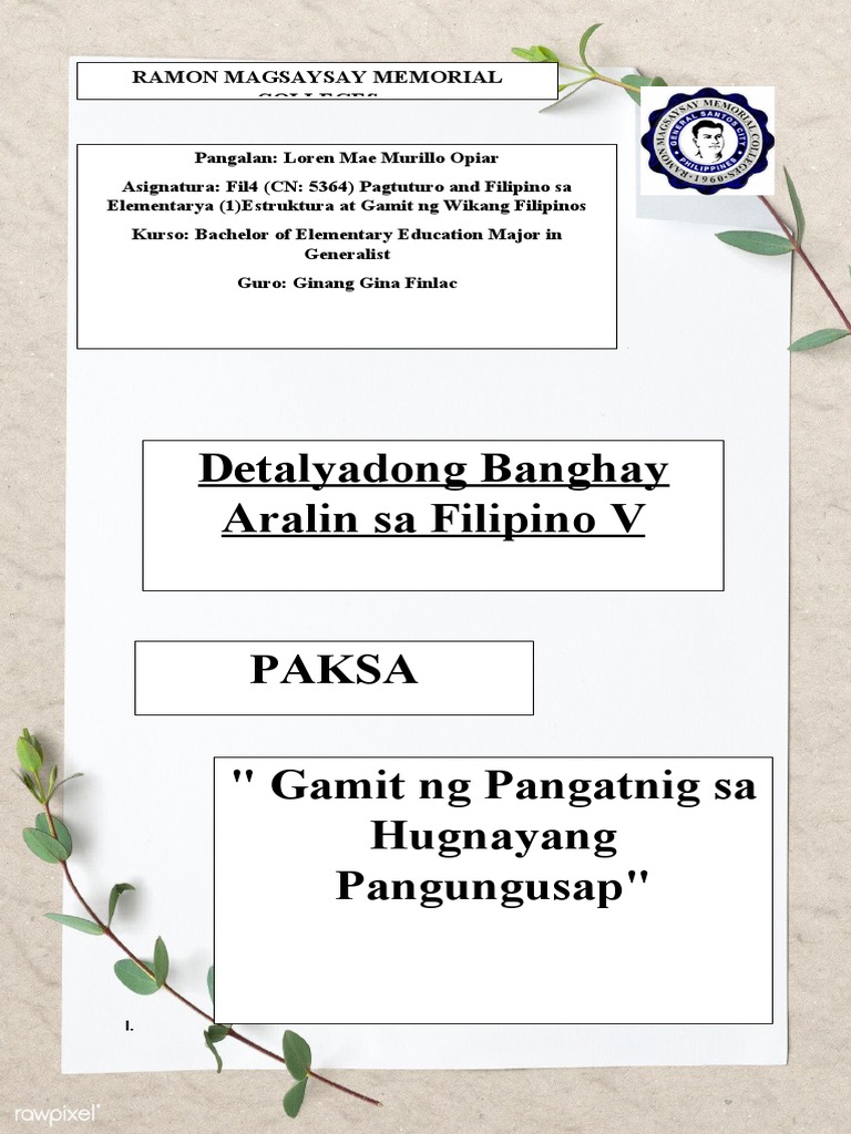 Fil4. Detailed Lesson Plan | PDF