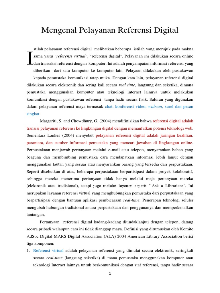 Mengenal Pelayanan Referensi Digital | PDF | Ilmu Sosial | Komputer