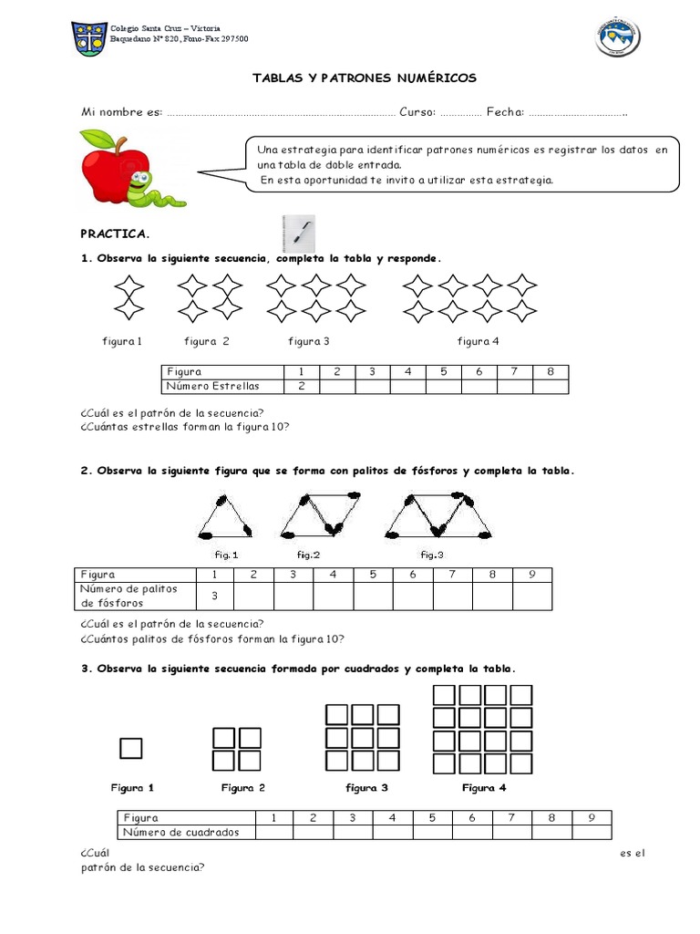 Tablas y Patrones Numericos | PDF
