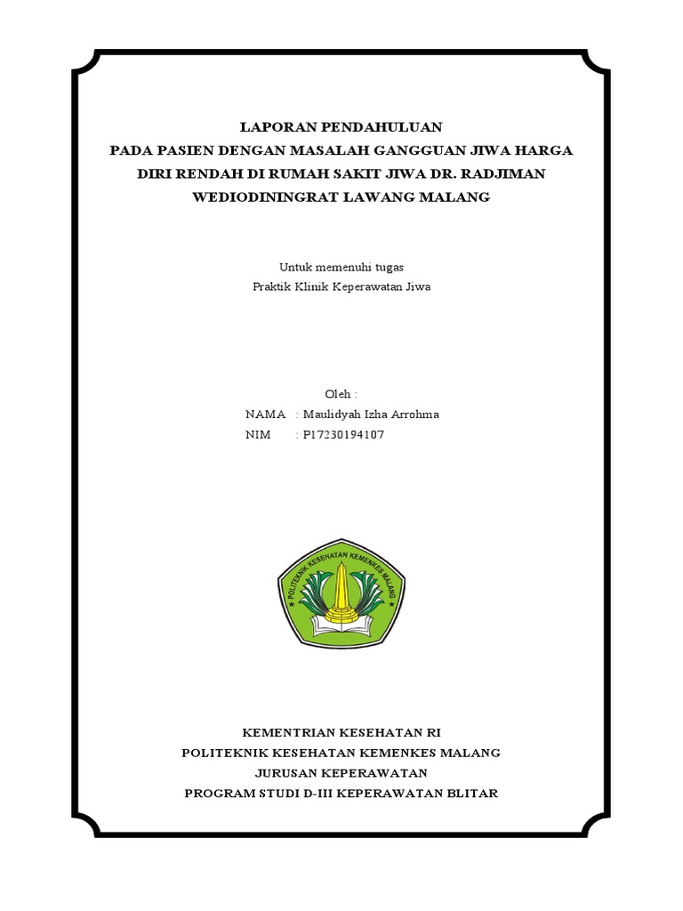 Harga Diri Rendah | PDF | Pengembangan Diri