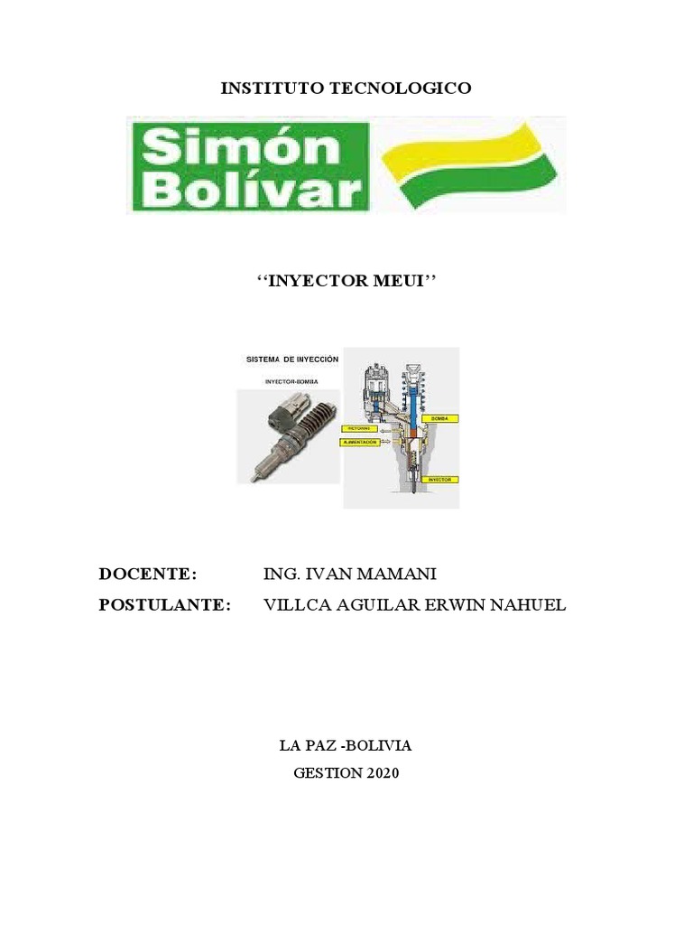 Funcionamiento del inyector MEUI en autos | PDF | Inyección de ...