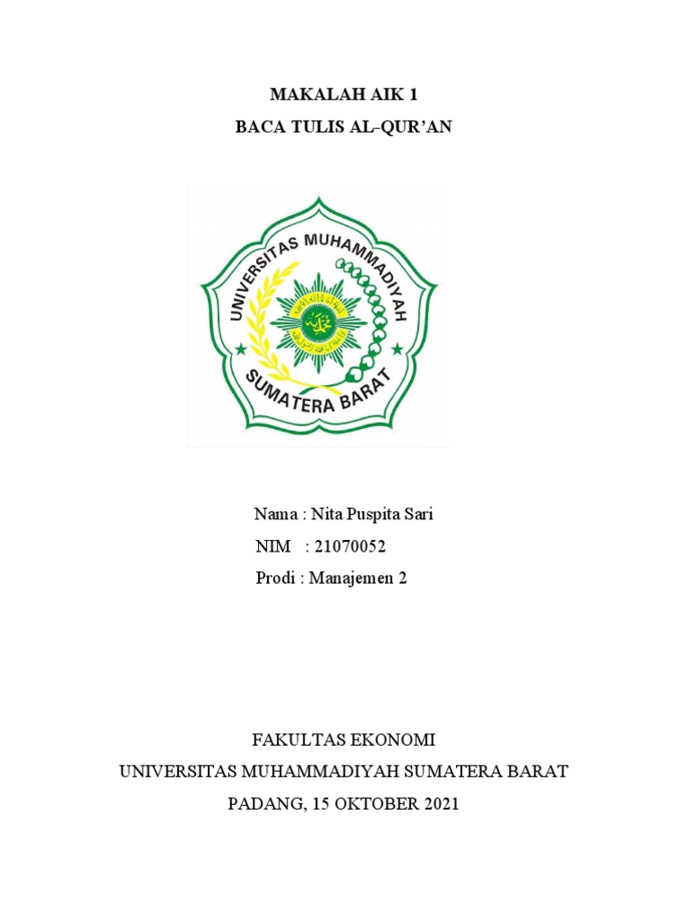 Makalah Aik 1 | PDF