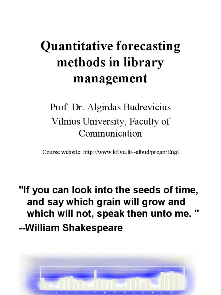 Quantitative Forecasting | PDF | Forecasting | Correlation And Dependence
