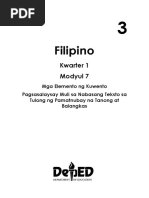 Fil1 - Q2 - Mod3 - Alpabetong Filipino Tunog, Letra, at Pagkakasulat | PDF