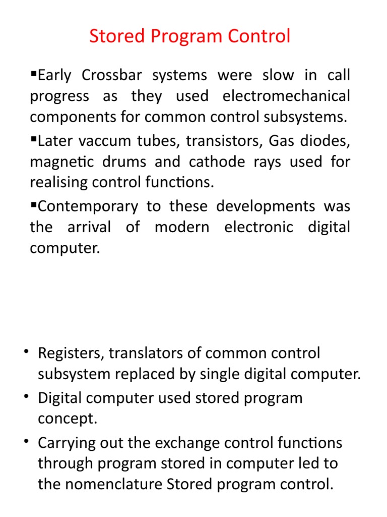 Stored Program Control | PDF