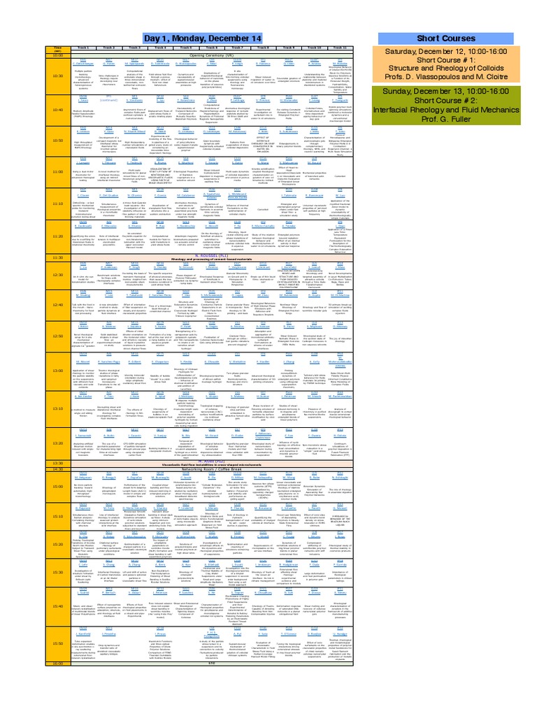 ICR DailySchedule 08122020 | PDF | Rheology | Fluid Dynamics
