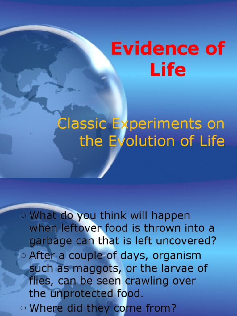 Classic Experiments On The Evolution of Life | PDF