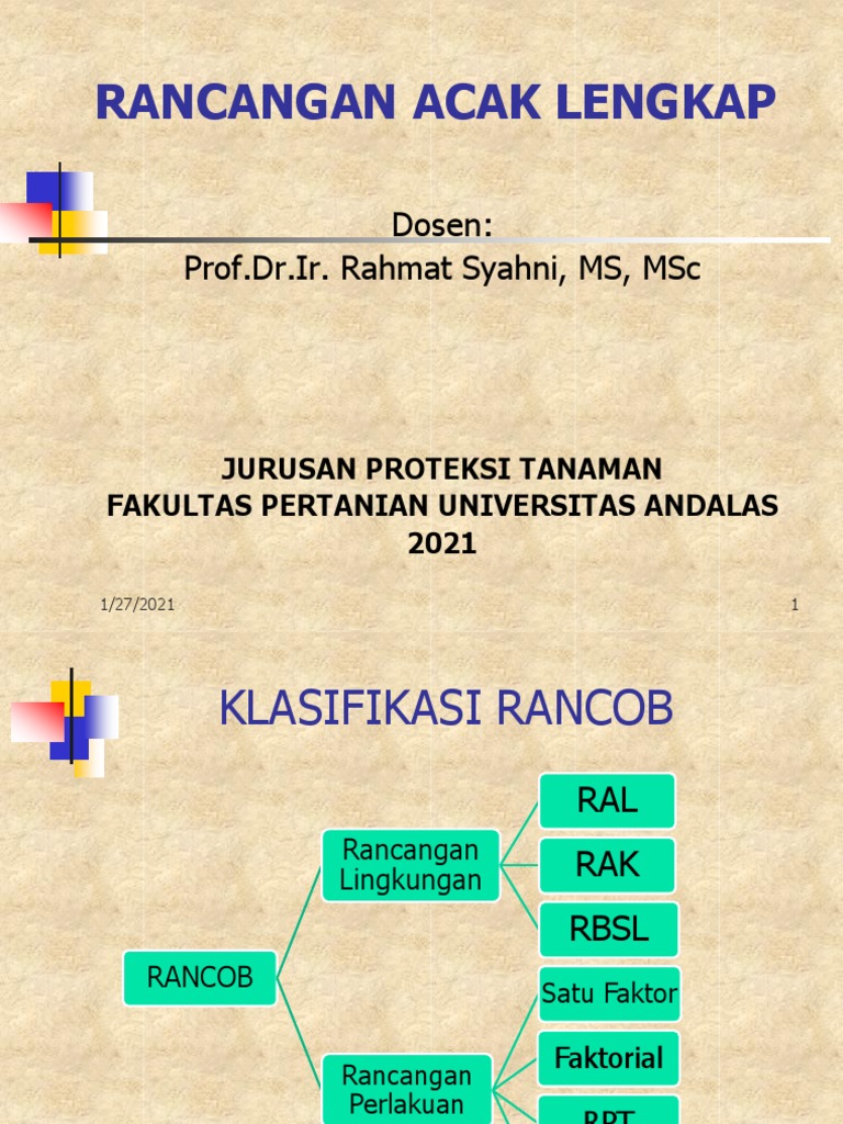 RAL (1) Statistika | PDF | Metode & Bahan Ajar