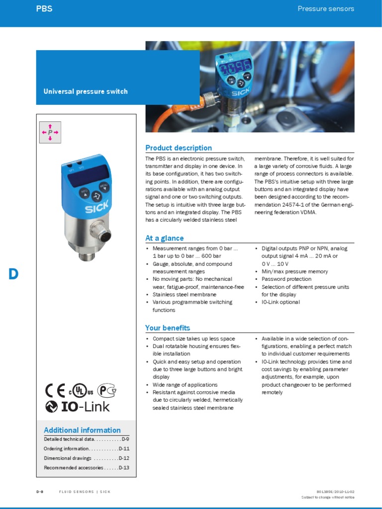 Sick PBS Sensors | PDF | Switch | Bipolar Junction Transistor
