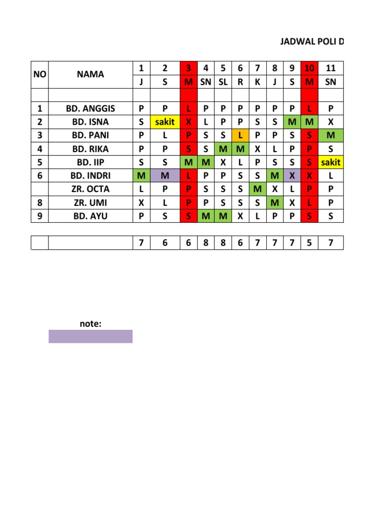 Jadwal - Poli - Igd - Oktober - 2021 Fix | PDF | Foreign Language Studies