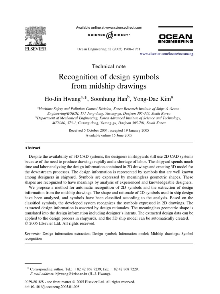 Recognition of Design Symbols From Midship Drawings | PDF | Computer ...