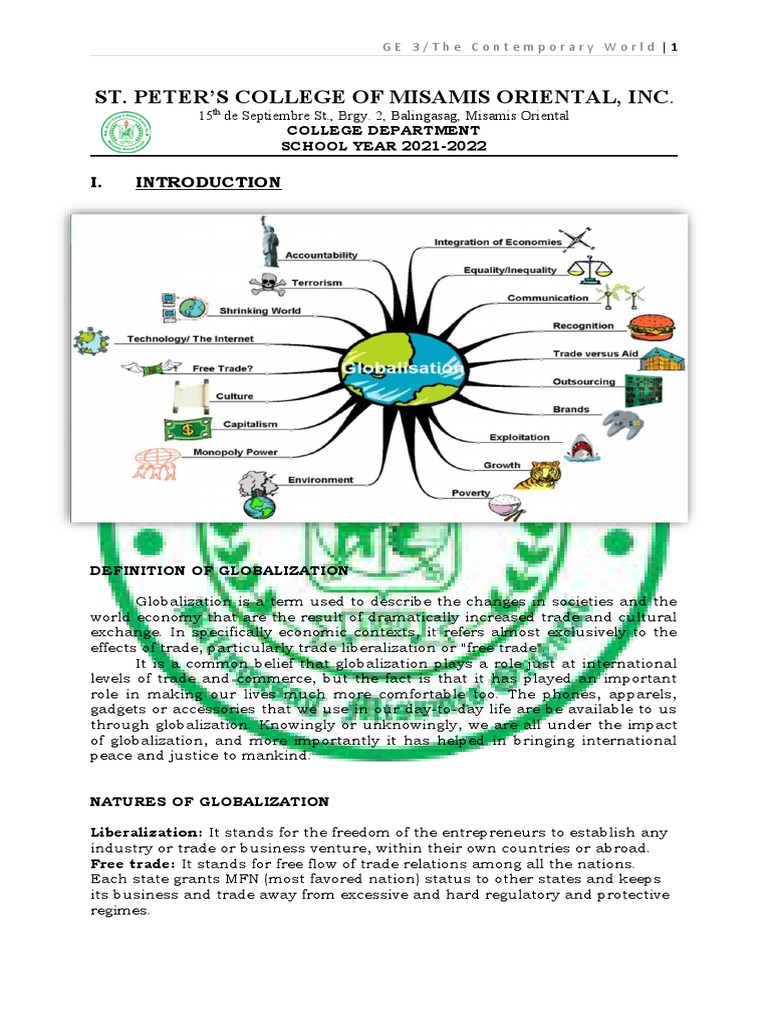 Module-1 Contemporary World | PDF | Globalization | Economies