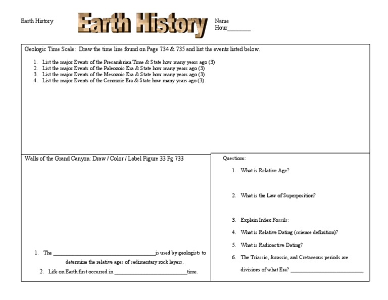 CH 23-6 Earth History Foldable | PDF