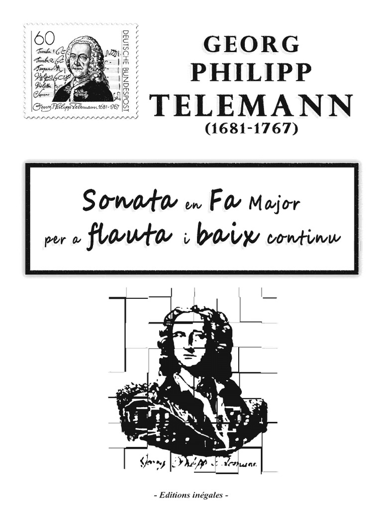 Telemann Sonata No1 in F Major Vivace 1 Flauta y Score | PDF