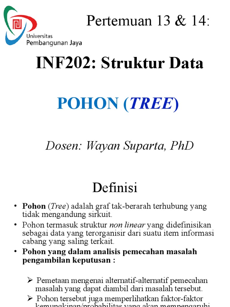 Handout INF202 INF202 Struktur Data Wayan Pertemuan 13 14 | PDF